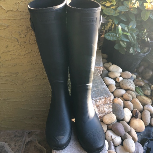 Hunter | Shoes | Hunter Slim Fit Wave Texture Tall Rain Boots | Poshmark